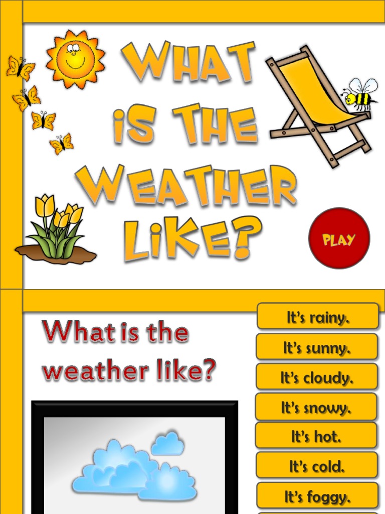 Islcollective Worksheetswhat Is The Weather | PDF