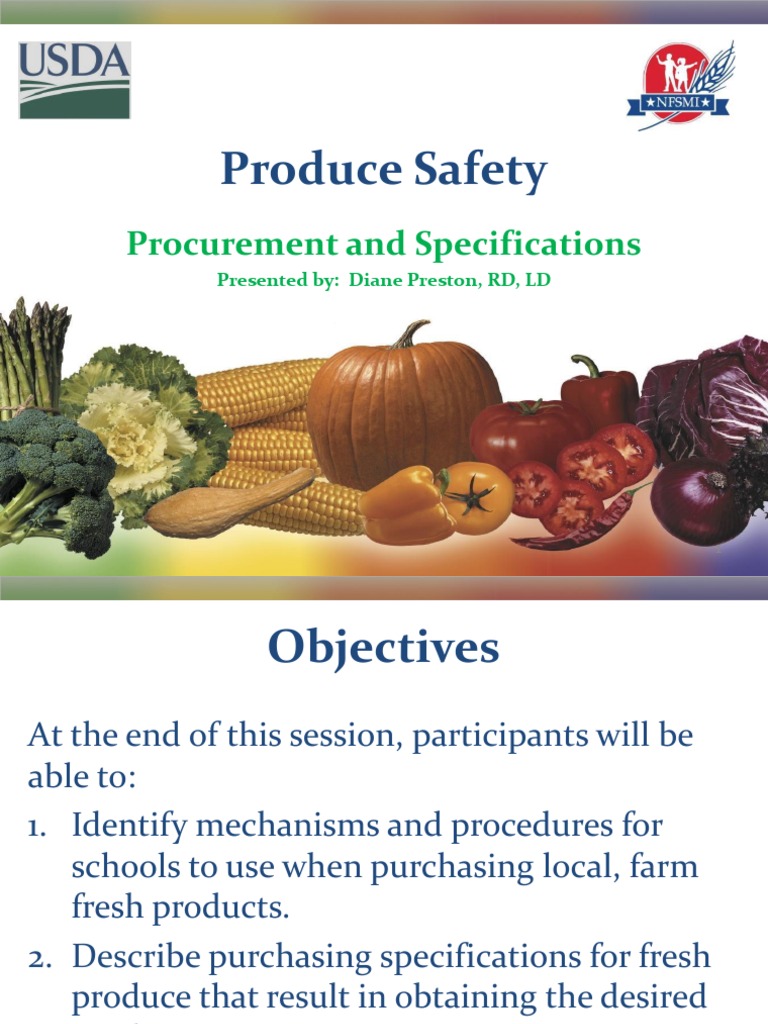 Produce Safety - Procurement | PDF | Procurement | Agriculture