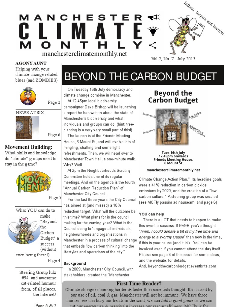 Manchester Climate Monthly July 2013, Vol 2 No 7 | PDF | Global Warming ...