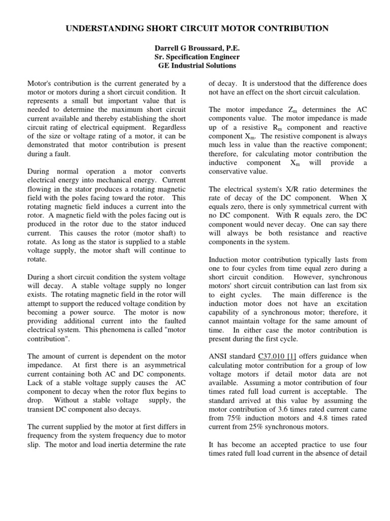 SC Motor | PDF | Electric Current | Electrical Equipment