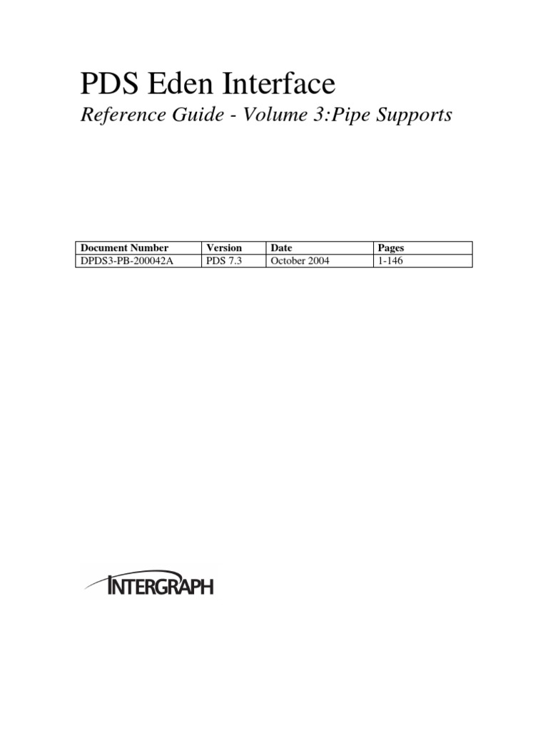 PDS Eden Interface: Reference Guide - Volume 3:pipe Supports | PDF ...