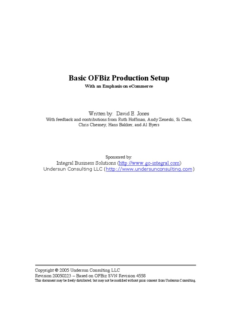 OfBiz Basic Production Setup | PDF | Web Server | Internet & Web