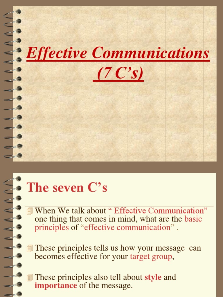 Effective Communications (7 C'S) | PDF | Accuracy And Precision ...