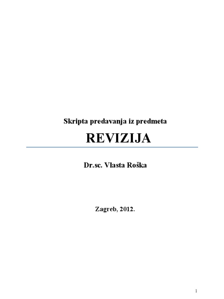 REVIZIJA | PDF