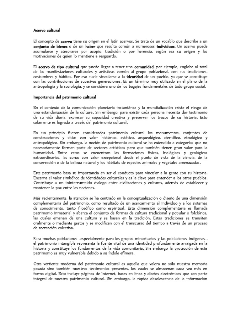 Acervo Cultural | PDF | Connotación | Política (general)