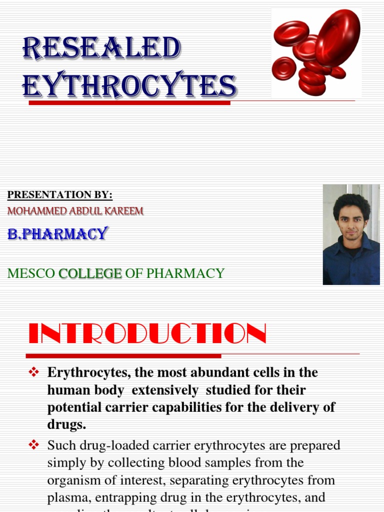 Resealed Erythrocytes | PDF | Red Blood Cell | Cell Biology