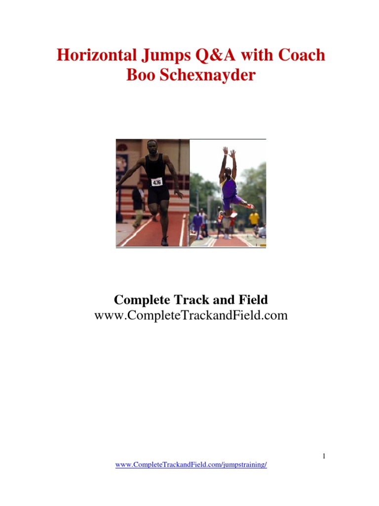 Track and Field Jump Training Q&A With Coach Boo Schexnayder | PDF ...
