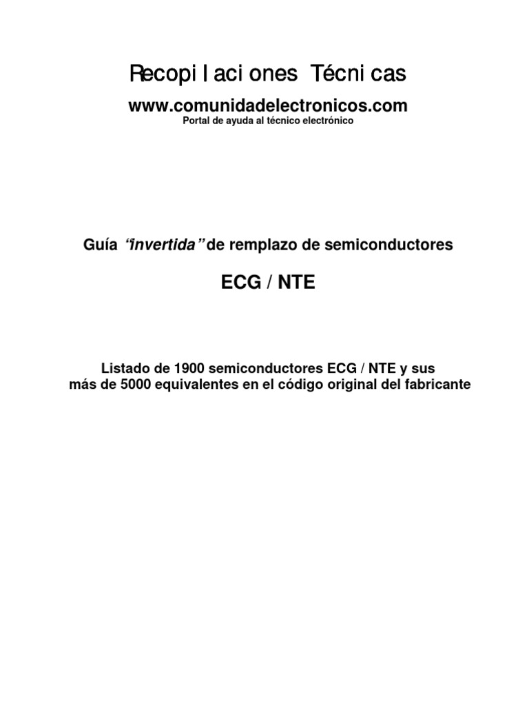 Semiconductor Replacement Guide | PDF | Semiconductors | Condensed Matter Physics