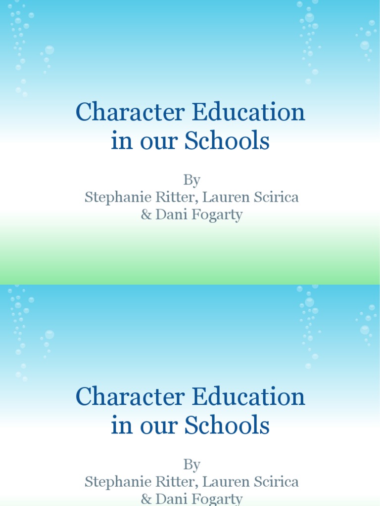 Character Education Strategies in Schools | PDF | World Wide Web ...