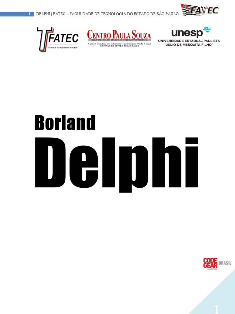 Fatec Apostila Completa Sobre Delphi Pdf Programas Informática