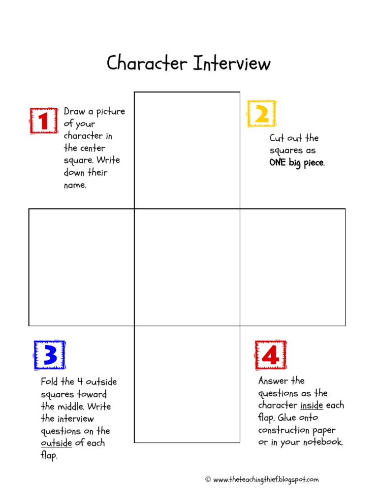 Character Interview Reading Response | PDF