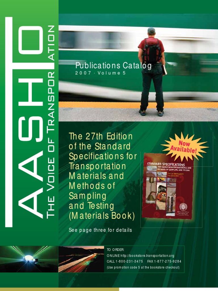 AASHTO Catalogo 01 PDF | PDF | Road | Specification (Technical Standard)