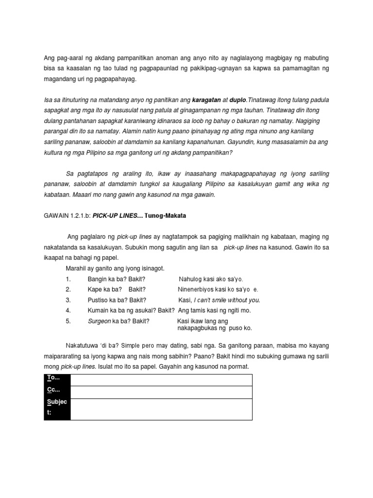 Ang Karagatan at Duplo | PDF