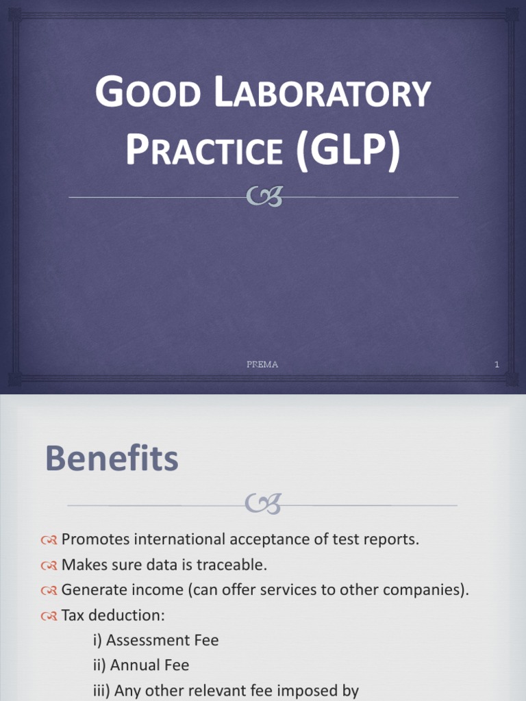 An Overview of Good Laboratory Practice (GLP) Compliance and Testing ...