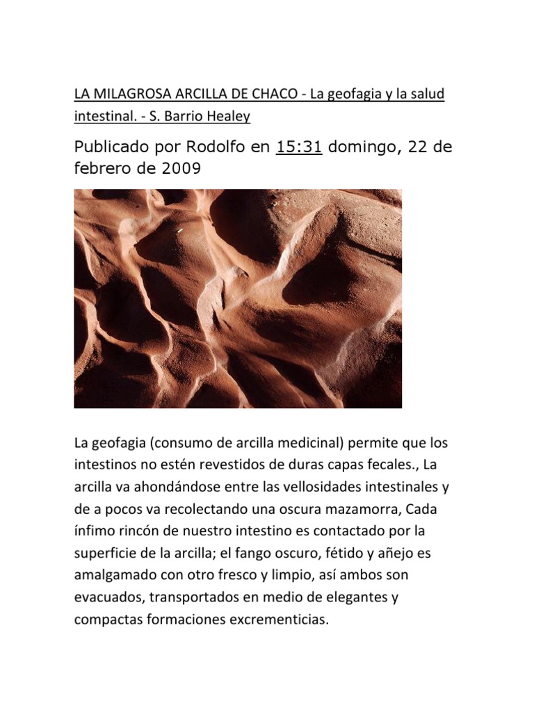 Beneficios de la Arcilla de Chaco | PDF | Minerales | Arcilla
