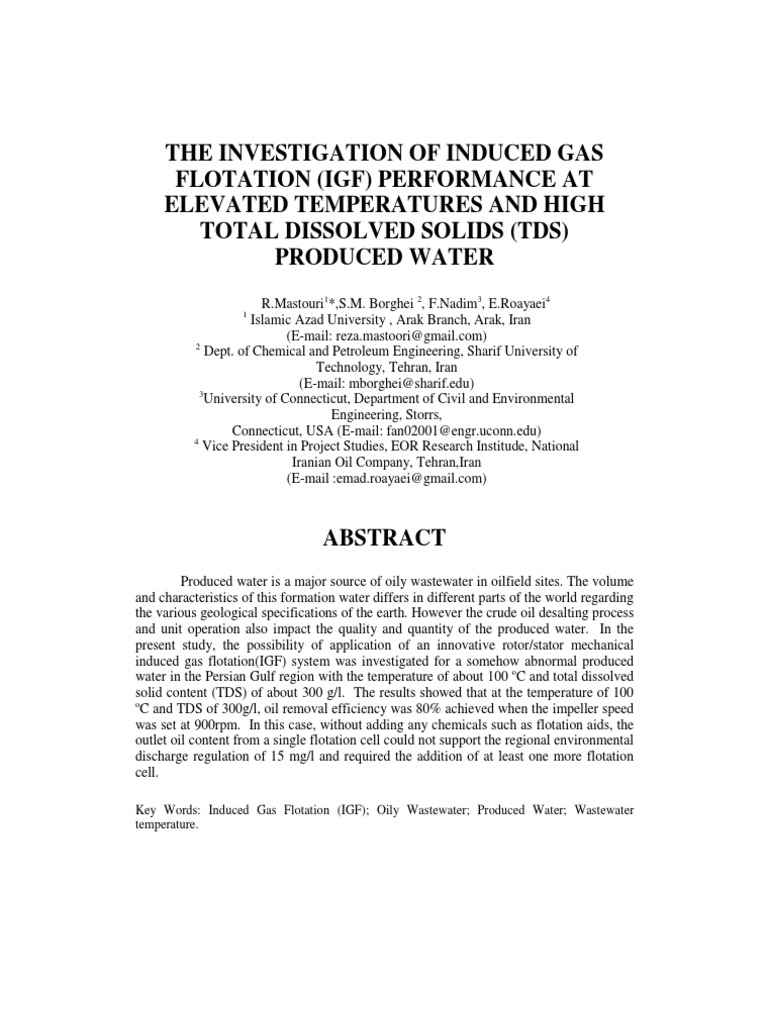 Practica Lab Induced Gas Flotation | PDF | Petroleum | Natural Gas