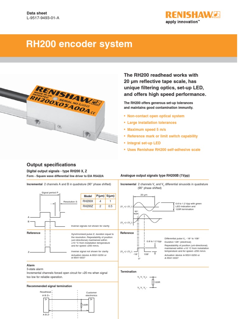 Renishaw Encoders - RH200 Encoder System | PDF | Electrical Connector ...