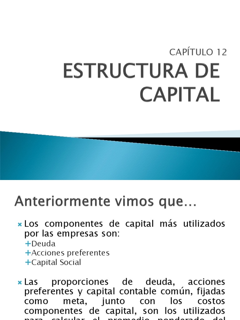 Estructura de Capital y Riesgo Financiero | PDF | Apalancamiento ...