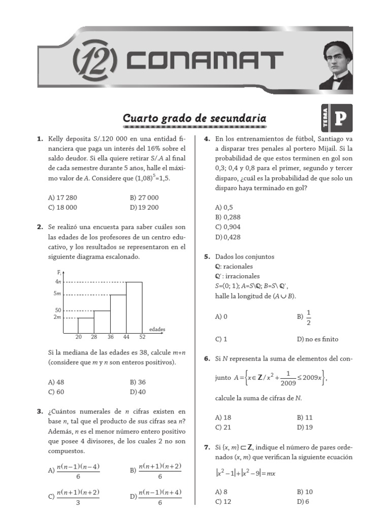 12 Conamat 4to Sec | PDF