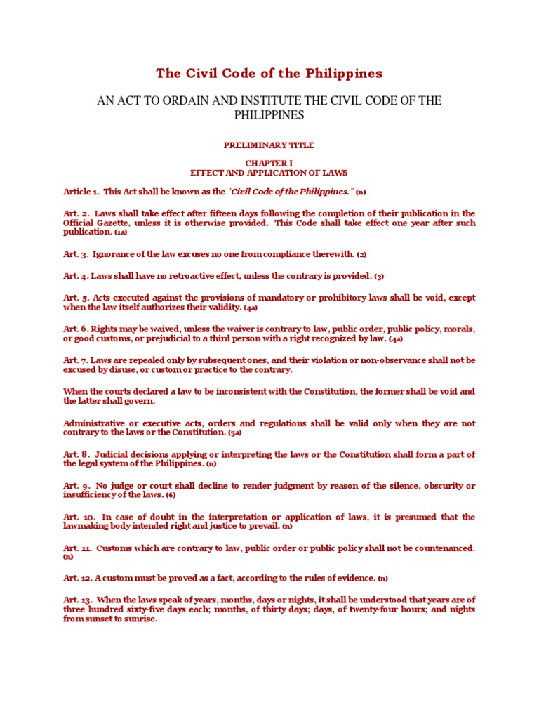 The Civil Code of The Philippines | PDF | Annulment | Marriage License
