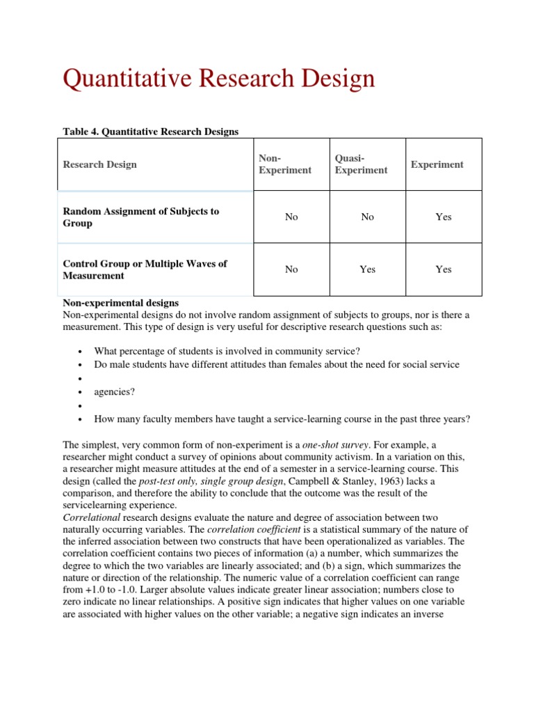 Quantitative Research Design | PDF | Experiment | Research Design