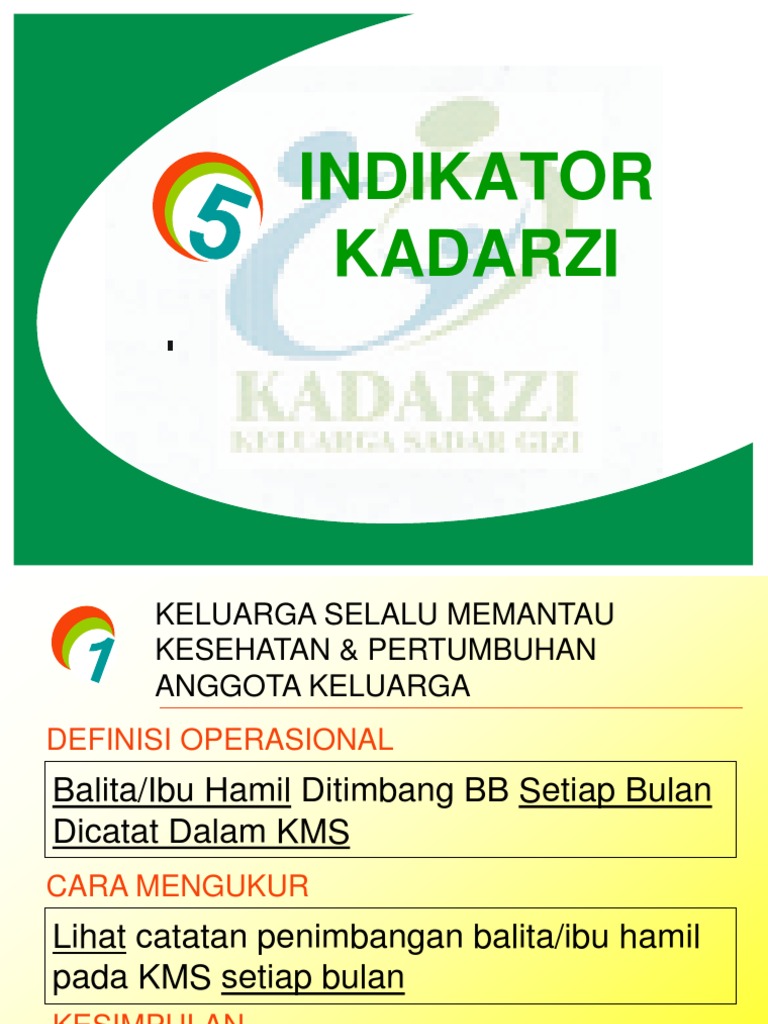 Indikator Kadarzi | PDF