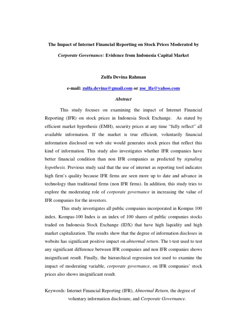 Financial Reporting | PDF