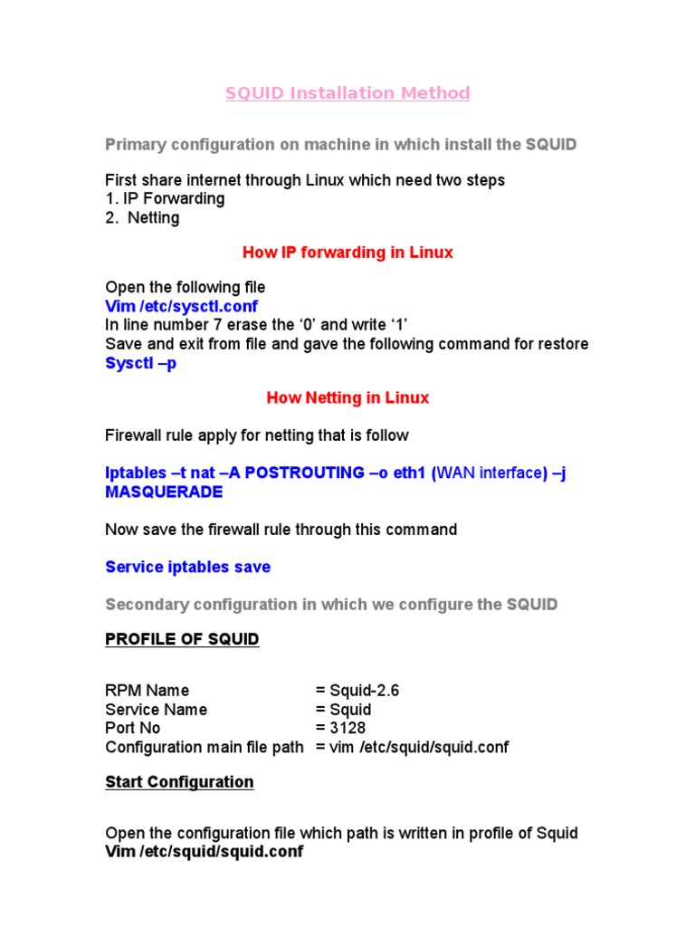 SQUID Proxy Installation Guide | PDF