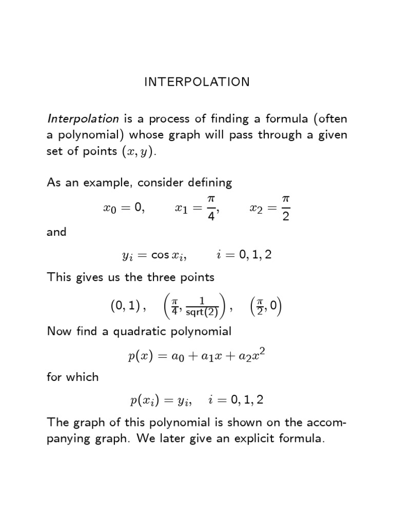 Interpolation | Interpolation | Polynomial