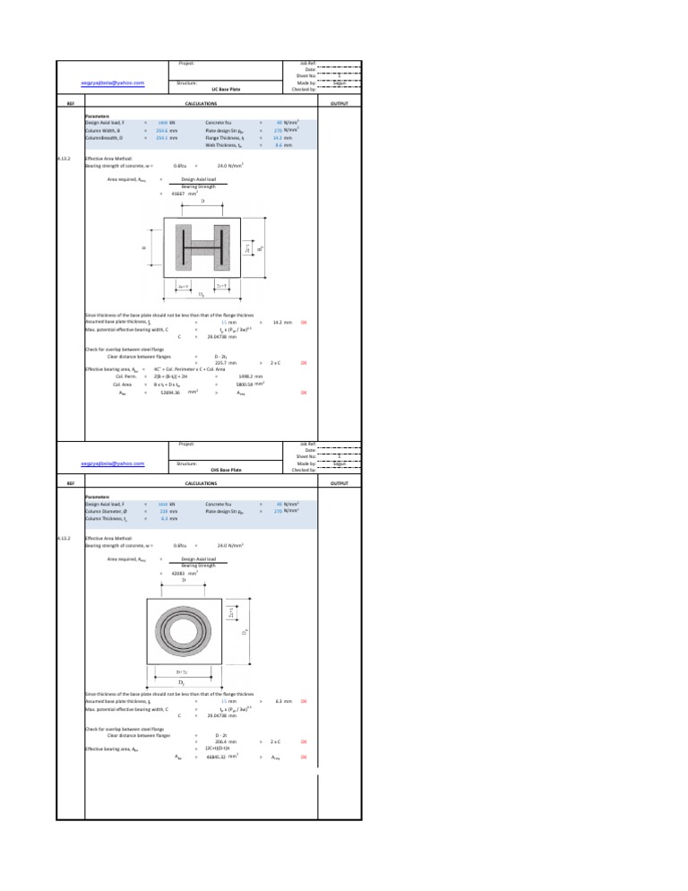 Base Plate Design | PDF