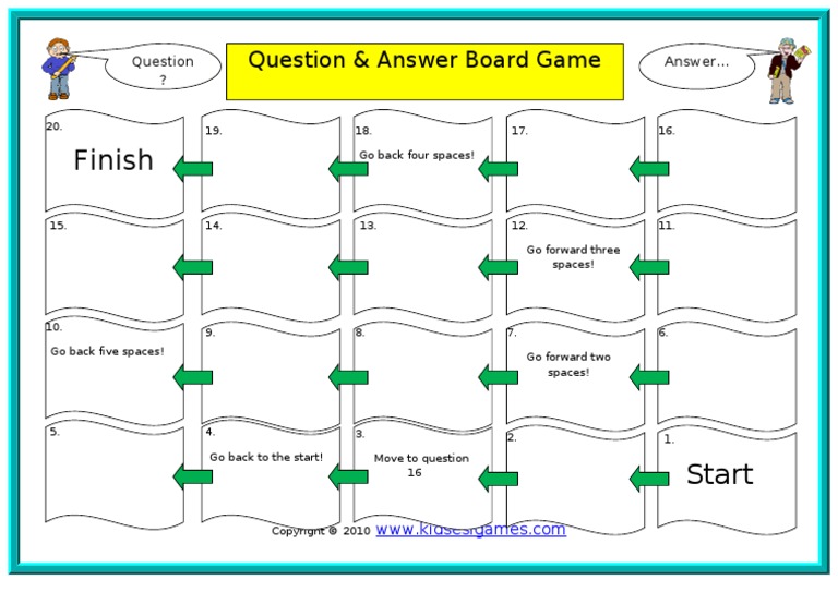 Finish: Question & Answer Board Game | PDF | Games & Activities