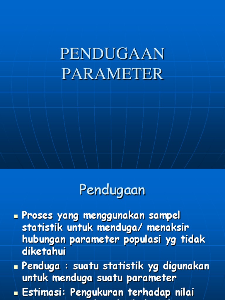 Pendugaan Parameter | PDF