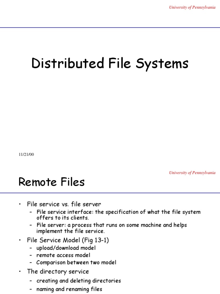 DISTRIBUTEDFILESYS | PDF | Cache (Computing) | File System