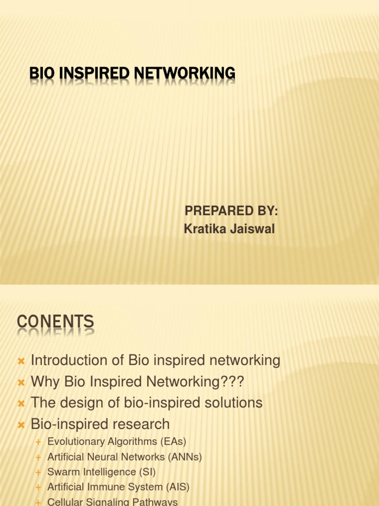 Bio Inspired Networking: Prepared By: Kratika Jaiswal | PDF | Ant ...