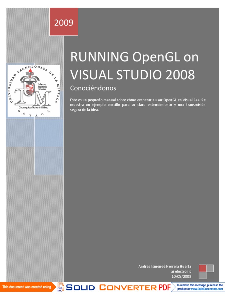 Uso De Opengl En Visual C Pdf C Biblioteca Informática