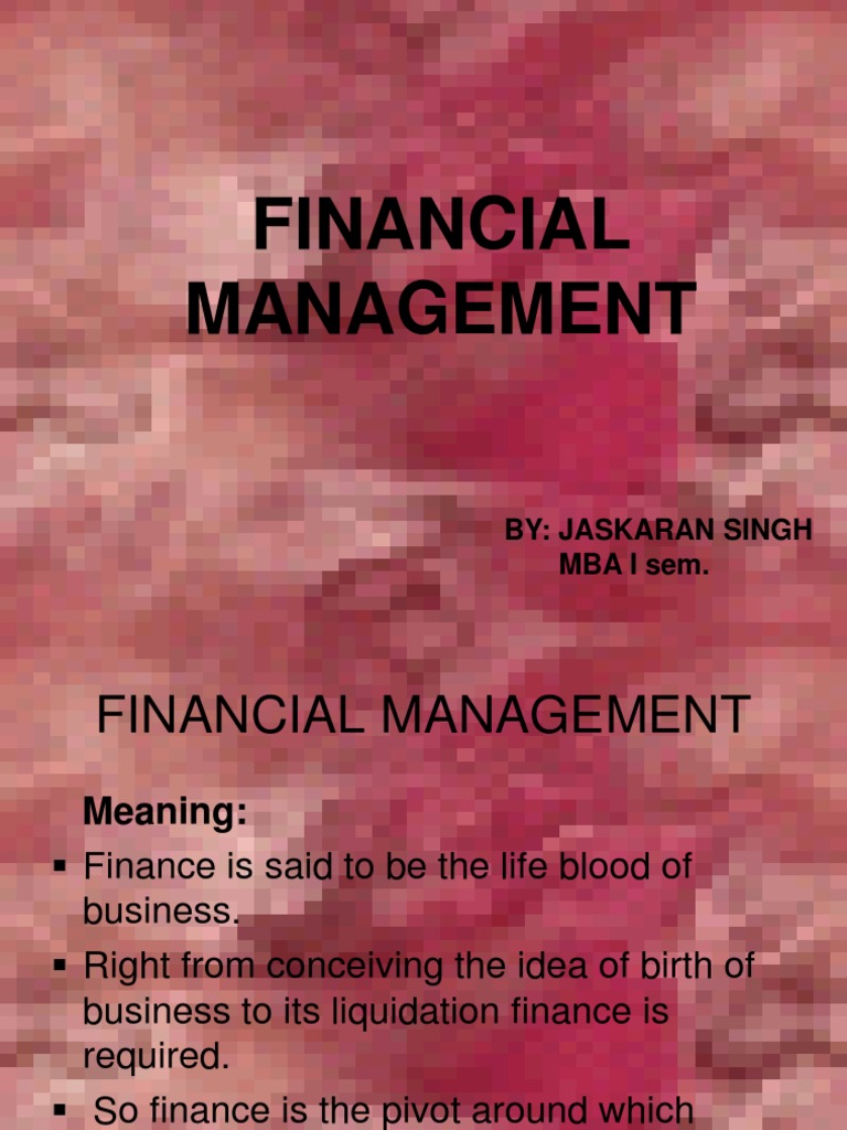 Financial Management Overview | PDF | Financial Markets | Financial Capital