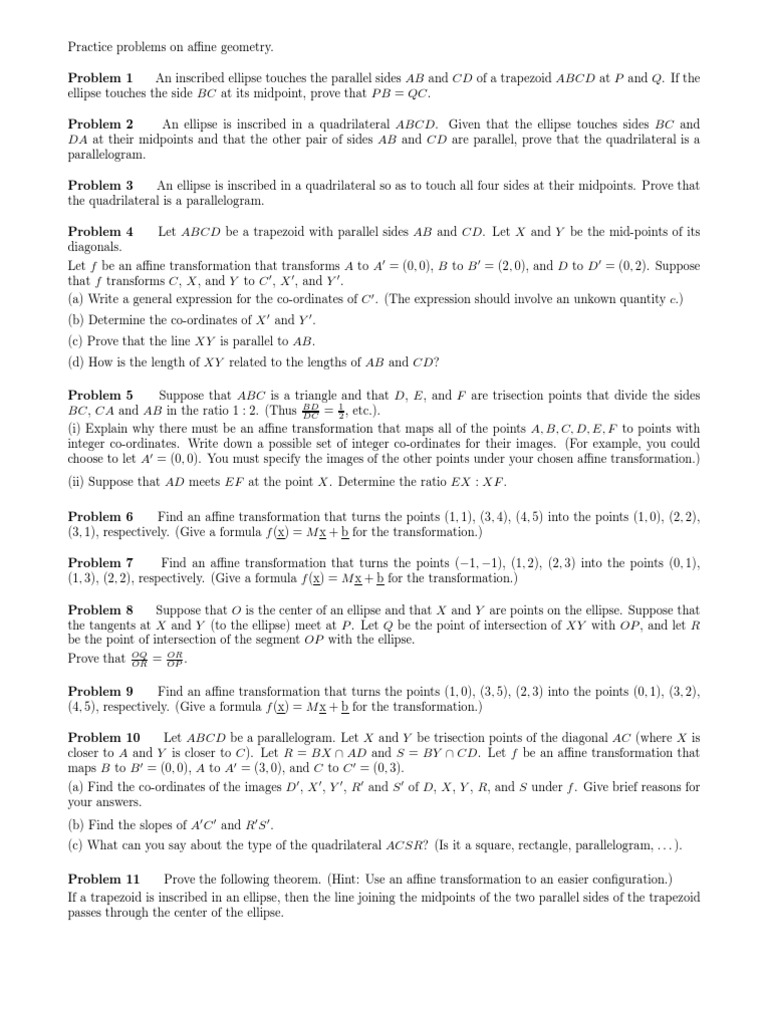 Affine Geometry | PDF | Triangle | Rectangle