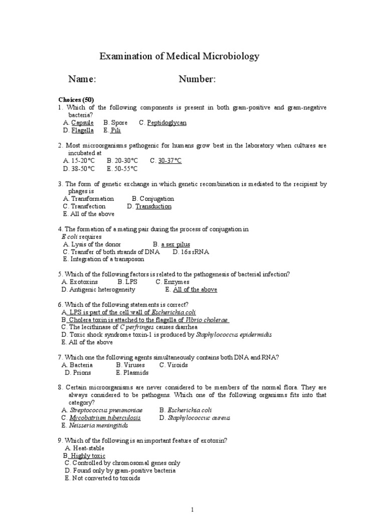 Microbiology Questions | PDF | Virus | Bacteria