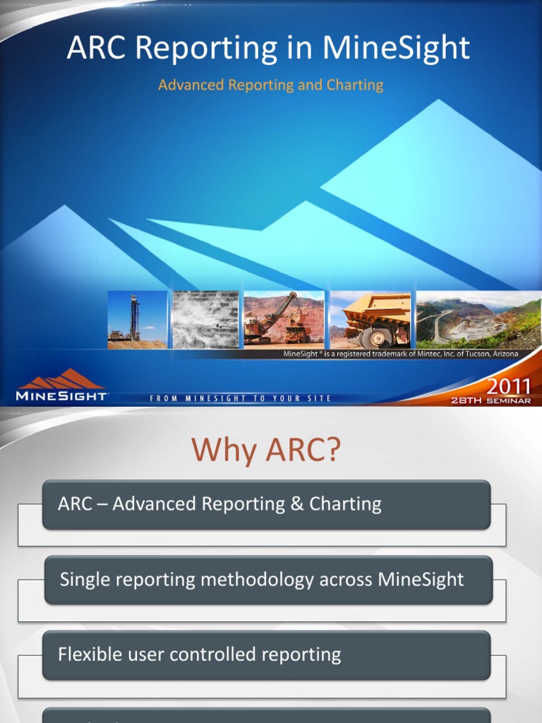 Arc Reporting in Minesight: Advanced Reporting and Charting | PDF