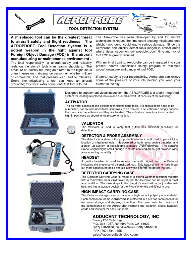 Aeroprobe Scanner | PDF | Foreign Object Damage | Battery (Electricity)