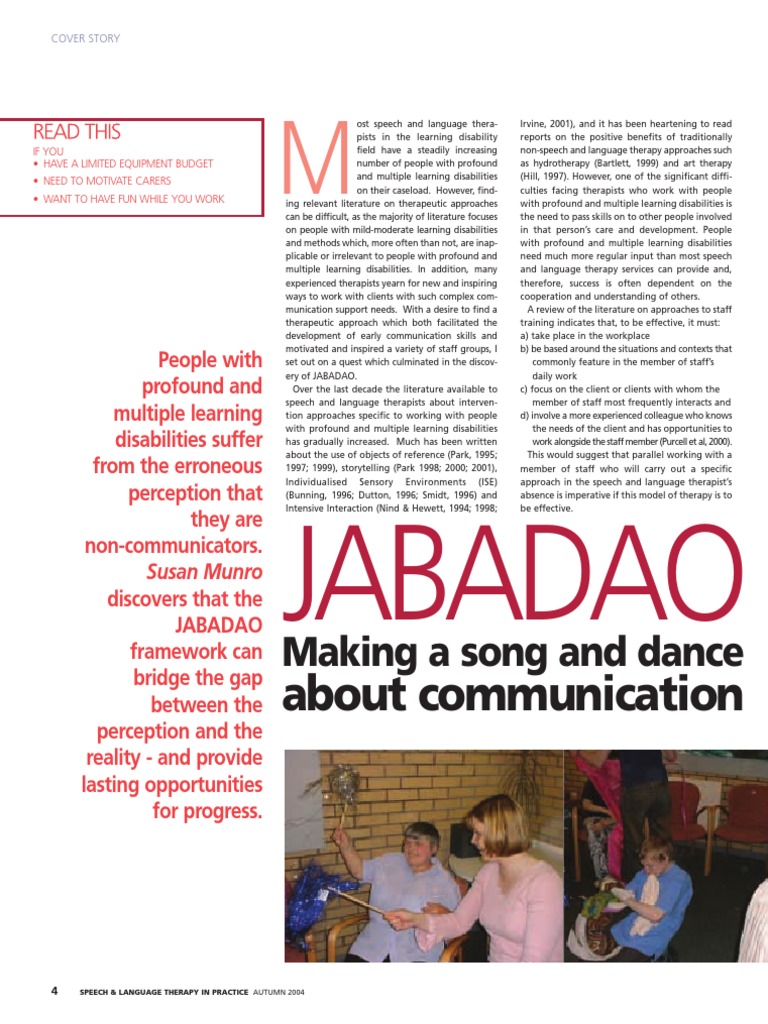 JABADAO - Making A Song and Dance About Communication. | PDF | Speech ...