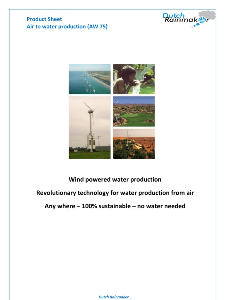 Productsheet DRM AW75 (2013) | PDF | Wind Power | Relative Humidity