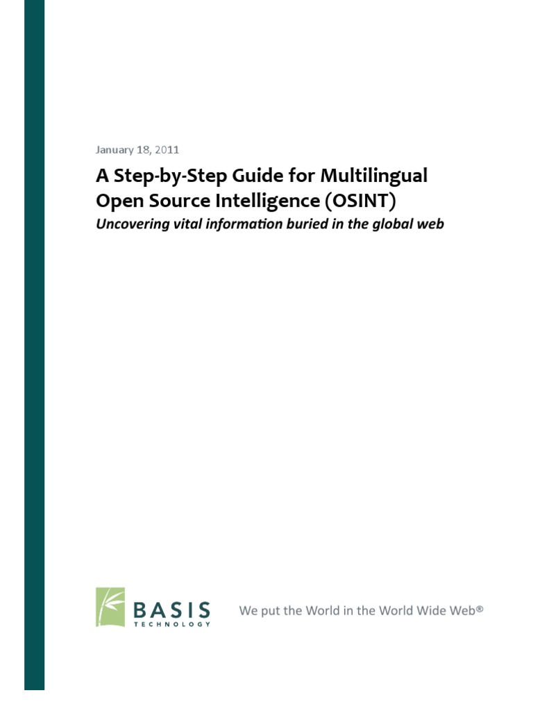 A Step by Step Guide For Multilingual OSINT PDF | PDF | Computing ...