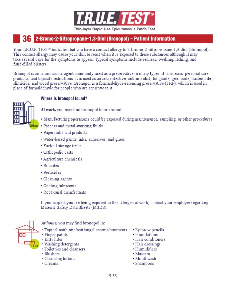 Bronopol Patient Info | PDF | Topical Medication | Allergy