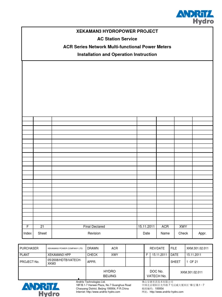 HBDL Acrel | PDF | Ac Power | Power Supply