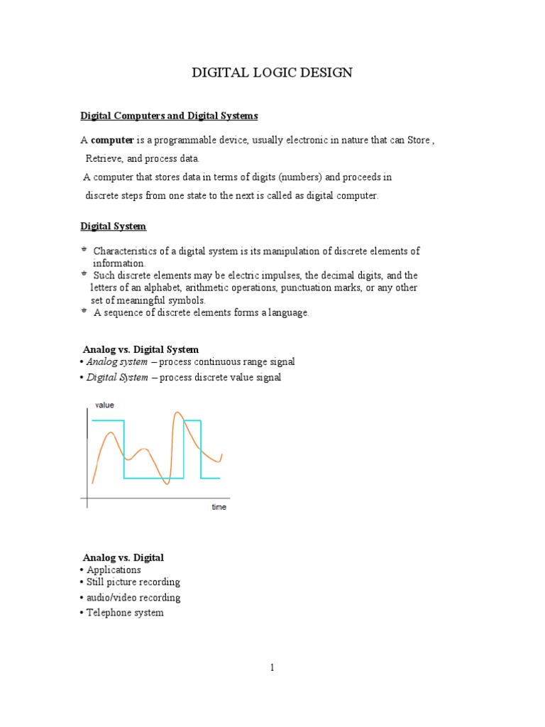 Logic Design | PDF | Binary Coded Decimal | Digital Electronics