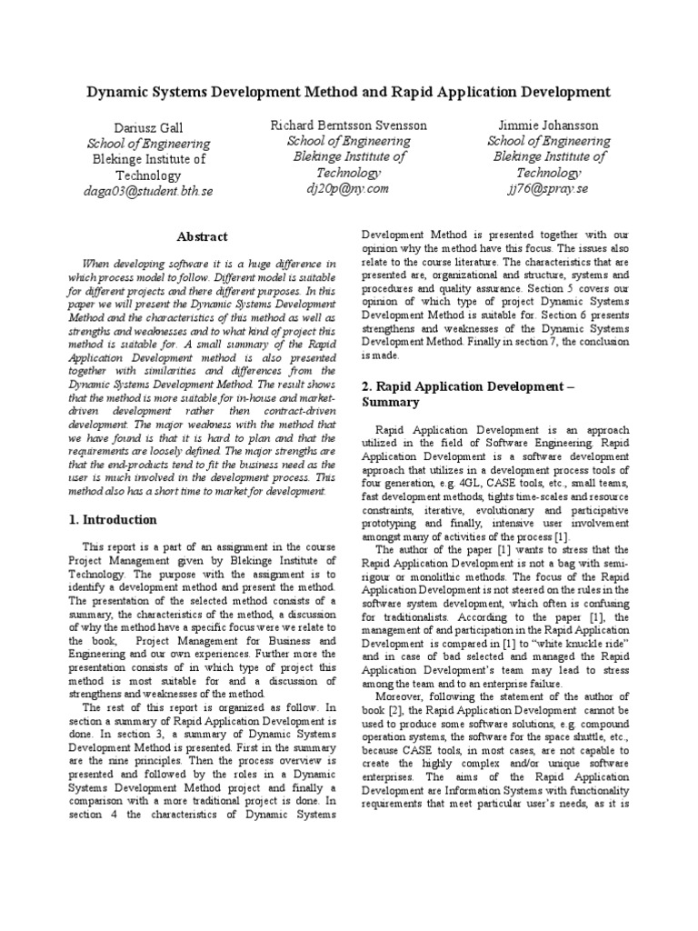 DSDM PDF | PDF | Software Development Process | Software Development