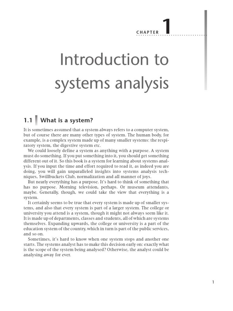 Introduction To Systems Analysis: 1.1 What Is A System? | Download Free ...