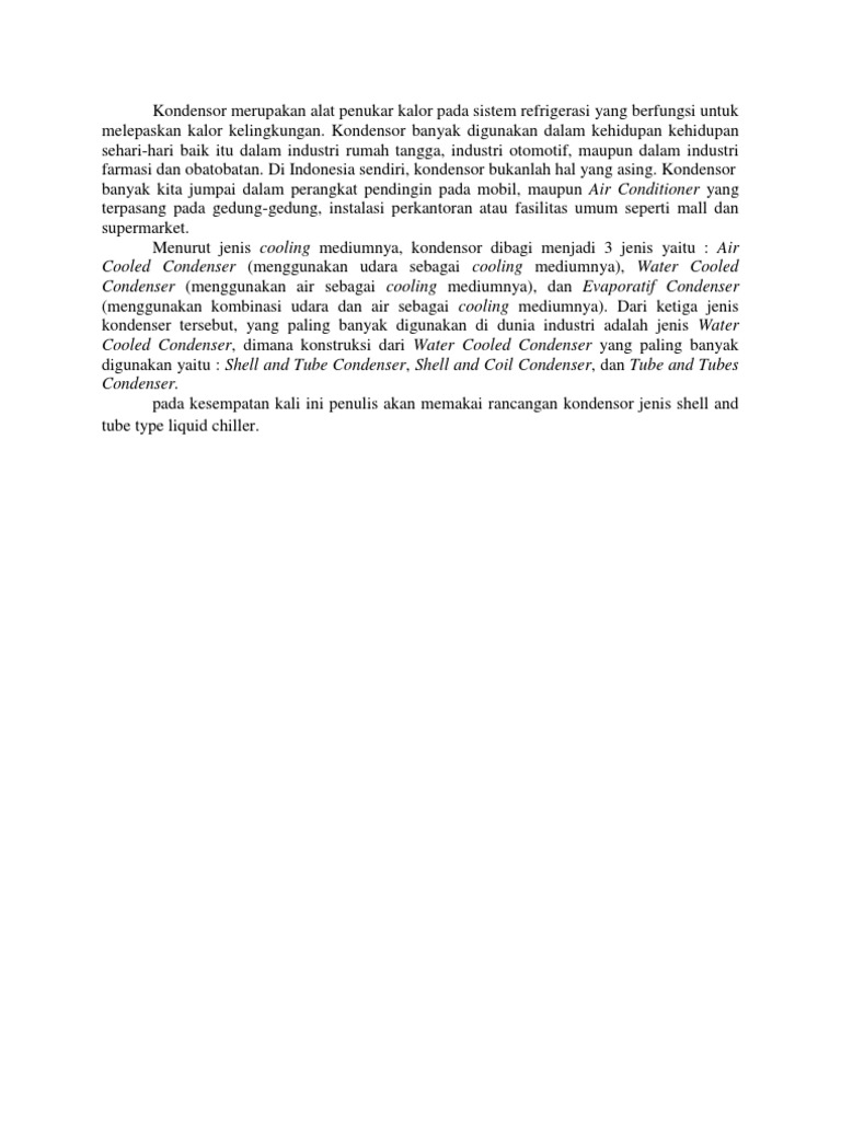 Jenis-Jenis Kondensor dalam Refrigerasi | PDF | Bisnis