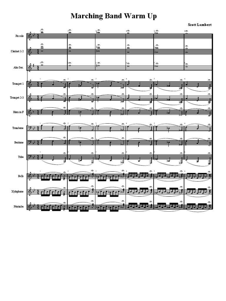 (Marching Band Warm Up Score | PDF | Organologie | Instruments de musique